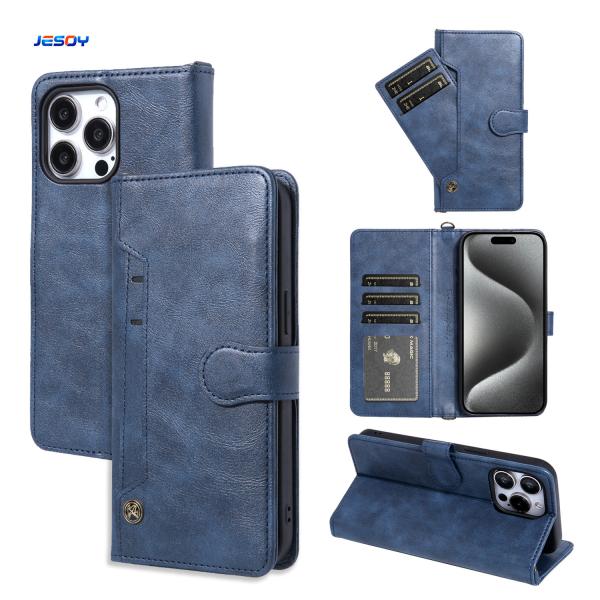 Quality Shockproof Leather Phone Case RFID Blocking Flip Mobile Phone Cases Business Style for sale
