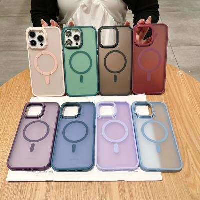 China Soft TPU Magsafe Phone Case Anti Fingerprint PC Phone Case Translucent For iPhone 16 Pro Max for sale