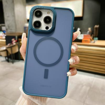 중국 소프트 TPU Magsafe 폰 케이스 지문 방지 PC 폰 케이스 반투명 iPhone 16 Pro Max용 판매용