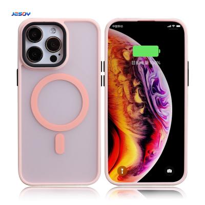 China Strong Magsafe Phone Case Shockproof Translucent Phone Cover Trend Style for sale