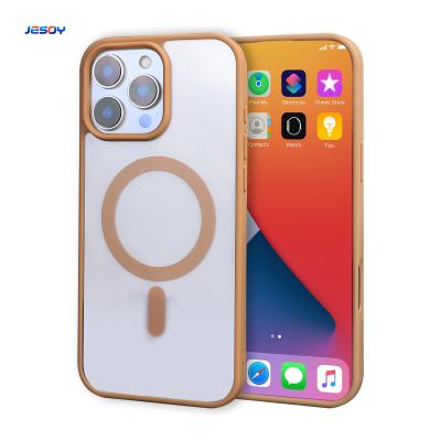 China Skin Friendly Strong Magnetic Phone Case Soft TPU Bumper Transparent Back Case OEM for sale