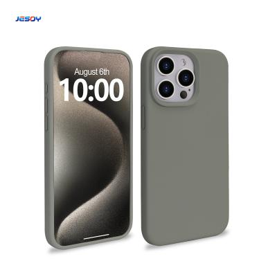 China Liquid Silicone Soft Phone Cases Anti Slip Cute Pink Phone Cases Fashion For iPhone 16 for sale