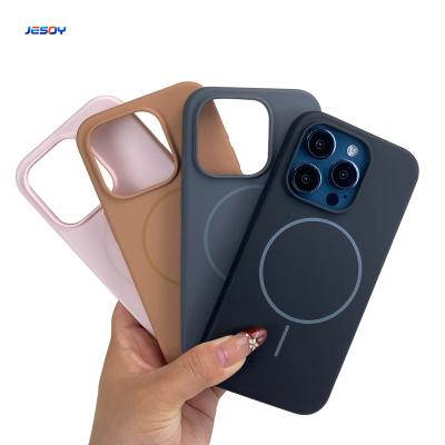 중국 자석 휴대 전화 커버 슬림 액체 실리콘 휴대 전화 커버 충격을 방지 IPhone 16 pro 판매용