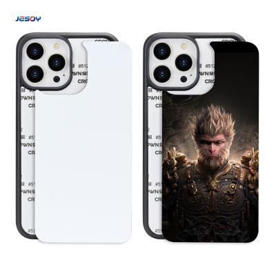 China Black / White Shockproof iPhone Cases Customized Sublimation 2D Mobile Cover With TPU Non Slip Edge for sale