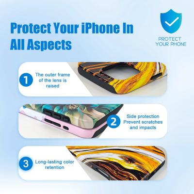 중국 반짝이는 / 매트 3D 수블리메이션 전화 케이스 빈스 맞춤형 TPU PC 전화 케이스 판매용