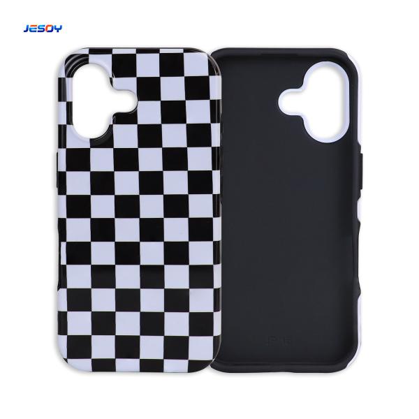 Quality 3D Film Blank Sublimation Phone Cases PC Coating Double Layer Phone Cases White 2 In 1 for sale