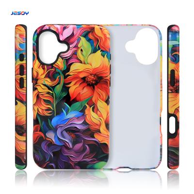 China 2 In 1 Mobile Phone Cover 3D Sublimation Mobile Phone Cases Customized For IPhone 16 for sale