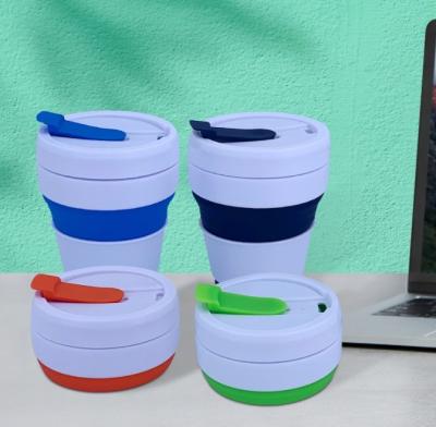 China Stock Portable Retractable Collapsible Water Bottle for Event Gift and Pocket Coffee Cup for sale