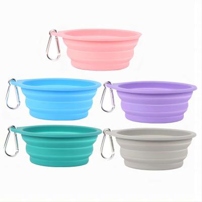 Cina Ciotola in silicone per animali da compagnia per il cibo lento e l'acqua potabile durante le avventure all'aperto in vendita