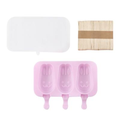 China BPA Free Customized Design Silicon Ice Cream Popsicle Mold Making with Stick for sale