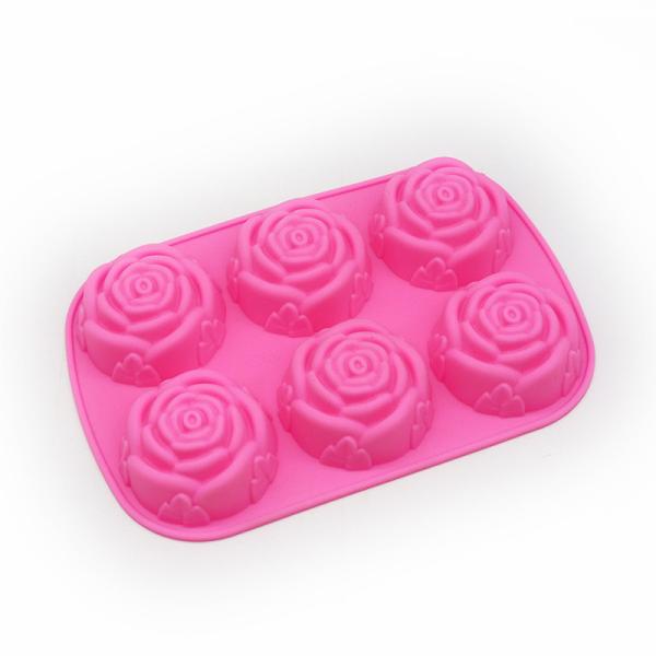 Quality Rose Flower Shape Chocolate Mould for Silicone Cake Decoration Baking in Rose for sale
