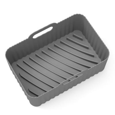 China 2Pcs Food Safe Non Stick Air Fryer Silicone Pot Accessories Replacement Baking Tray for sale