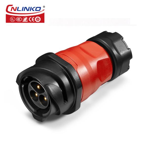 Quality Cnlinko YM 24 3 Pin Plastic Circular Single Hole Waterproof Aviation Plug for sale