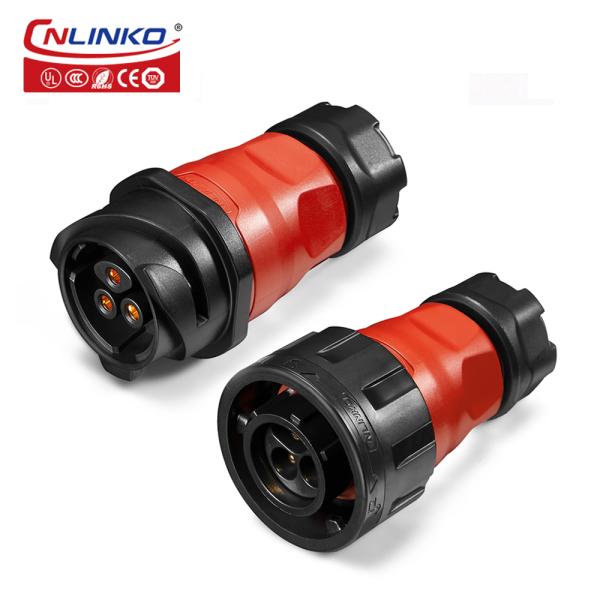 Quality Cnlinko YM 24 3 Pin Plastic Circular Single Hole Waterproof Aviation Plug for sale