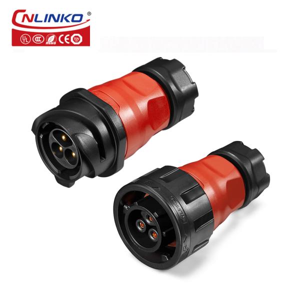 Quality Cnlinko YM 24 3 Pin Plastic Circular Single Hole Waterproof Aviation Plug for sale