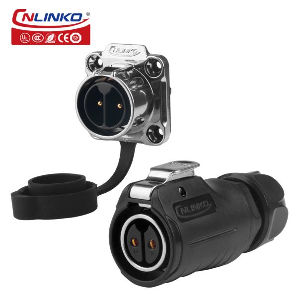 Quality Cnlinko LP 20 2 Pin Plastic and Metal Aviation Connectors Wiring Screw Ip68 Waterproof Cable Connector for sale