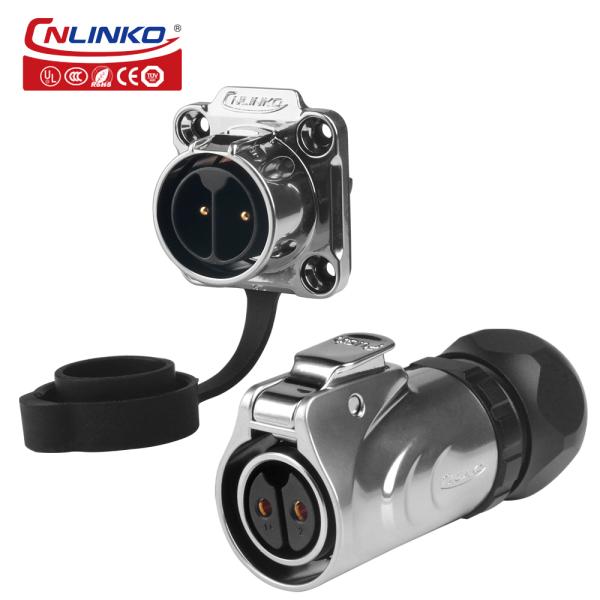 Quality Cnlinko Connector Manufacturer LP20 2 Pin IP68 Screw Type Waterproof Wire for sale