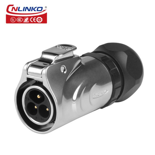 Quality Cnlinko LP-20 3 Pin IP68 Screw Type Pin Wiring Screw Metal Circular Waterproof 3 for sale
