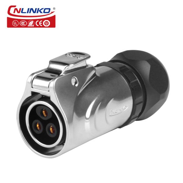 Quality Cnlinko LP-20 3 Pin IP68 Screw Type Pin Wiring Screw Metal Circular Waterproof 3 for sale