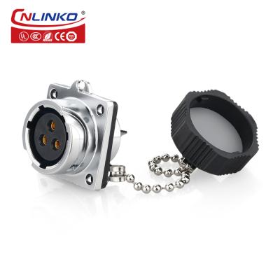 China CNLINKO M20 Waterproof Circular Connector 12v Battery Plug Socket 3 Pin Connector for sale