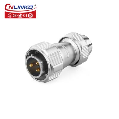 China CNLINKO M20 Waterproof Circular Connector 12v Battery Plug Socket 3 Pin Connector for sale
