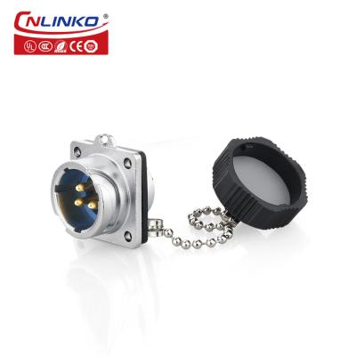 China CNLINKO M20 Waterproof Circular Connector 12v Battery Plug Socket 3 Pin Connector for sale