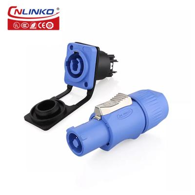 China Industrial DC Plug Solar Panel Powercon Connector 3 Pin Waterproof IP67 Plastic Plug and Socket Connector for sale