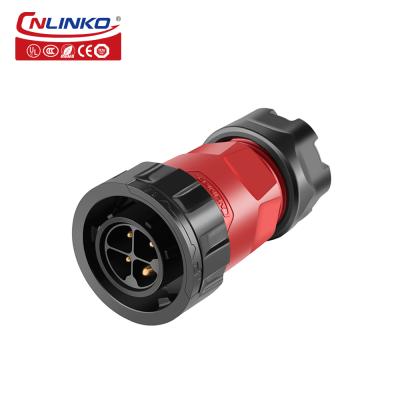China CNLINKO Waterproof 4 Pin Welding Male and Female Cable Connector 4Pin Panel Mount Round Connector for sale