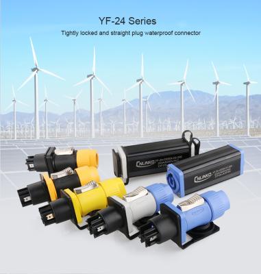 China M24 YF-24 3 Pin Socket Plug IP68 Powercom Outdoor Cnlinko Male Waterproof Connector for sale