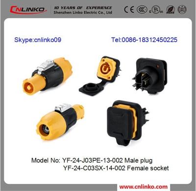 China M24 YF-24 3 Pin Socket Plug IP68 Powercom Outdoor Cnlinko Male Waterproof Connector for sale