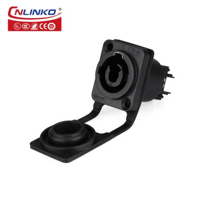 China CNLINKO YF-24-C03PE-01-001 Power Quick Plug Socket Ip68 Waterproof Connector Male and Female 20A 3 Pin XLR Powercon Connector for sale