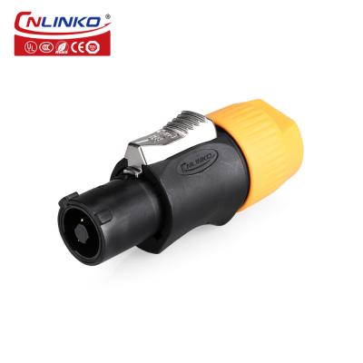 China CNLINKO YF-24-C03PE-01-001 Power Quick Plug Socket Ip68 Waterproof Connector Male and Female 20A 3 Pin XLR Powercon Connector for sale