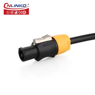 China CNLINKO YF-24-C03PE-01-001 Power Quick Plug Socket Ip68 Waterproof Connector Male and Female 20A 3 Pin XLR Powercon Connector for sale