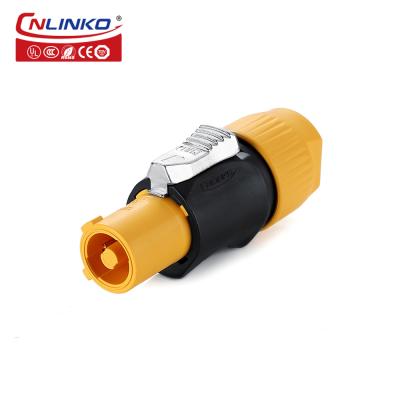China CNLINKO Factory M24 3pin Bulkhead Electrical Connector IP68 Waterproof Socket and Plug Male Female Push in Wire Connector for sale