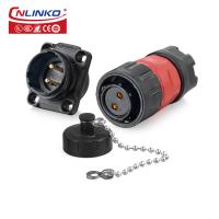 China CNLINKO 20A Machine Electrical Wire Connector 2 Pin Waterproof Cable Plug Socket PBT Plastic M20 Circular Connector for sale