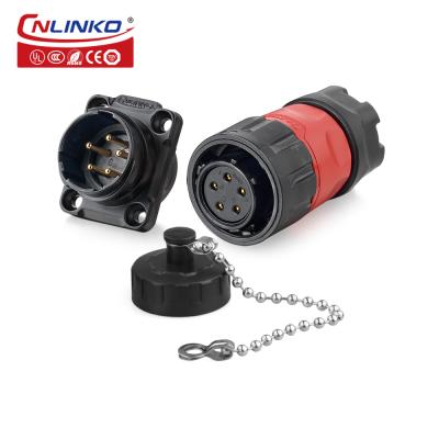 China 5 Pin Plug Wiring Waterproof Connector with Bayonet Socket Wiring Cable for sale