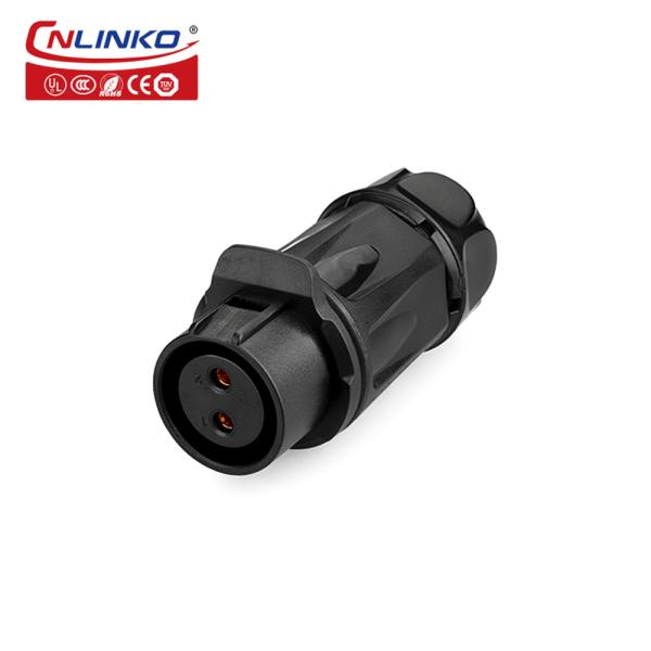 Quality Cnlinko LP20 Plastic  2 Pin IP68 Waterproof Male Female Electronic Aviation Power Connector for sale