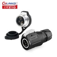 China CNLINKO Waterproof Push-pull Connector 3 Pin Customize Power Connector Plug Audio Female Socket for sale