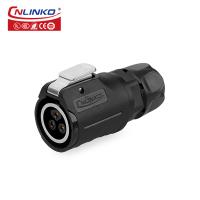 China CNLINKO Waterproof Push-pull Connector 3 Pin Customize Power Connector Plug Audio Female Socket for sale