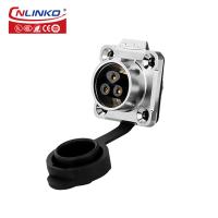 China CNLINKO Waterproof Push-pull Connector 3 Pin Customize Power Connector Plug Audio Female Socket for sale