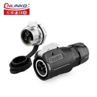 China CNLINKO Waterproof Push-pull Connector 3 Pin Customize Power Connector Plug Audio Female Socket for sale
