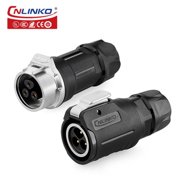 Quality CNLINKO Waterproof Push-pull Connector 3 Pin Customize Plug Audio Female Socket for sale