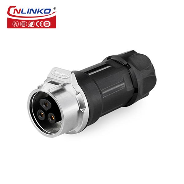 Quality CNLINKO Waterproof Push-pull Connector 3 Pin Customize Plug Audio Female Socket for sale