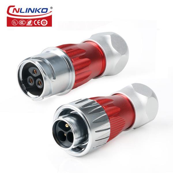 Quality M24 Electrical 3 Pin Industrial Waterproof Power Connector IP68 Waterproof for sale