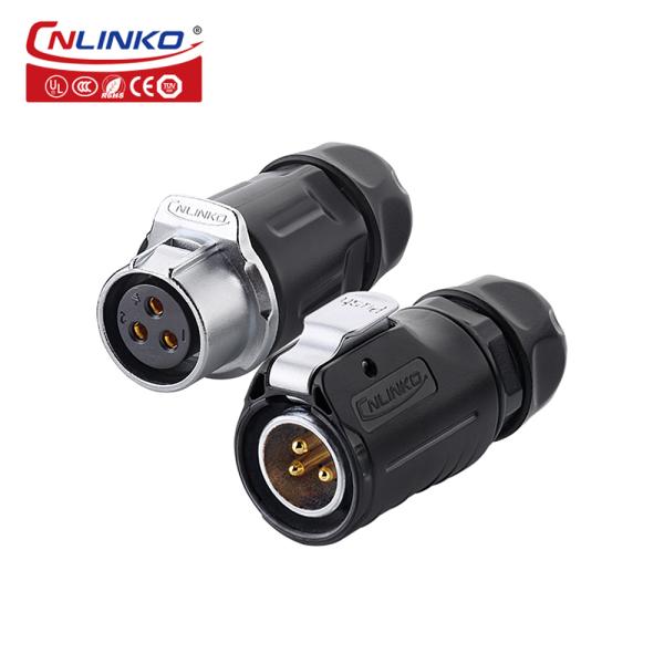 Quality CNLINKO Competitive LP20 Solder Type Front Panel Mount 3 Pin Waterproof IP68 Pin for sale
