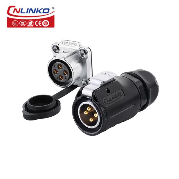 Quality CNLINKO Industrial Connector Plug and Socket 4 Pin Connector Male Female for Outdoor Led Connector for sale