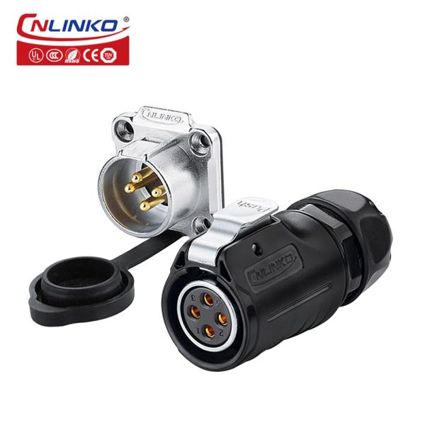 Quality CNLINKO Industrial Connector Plug and Socket 4 Pin Connector Male Female for for sale