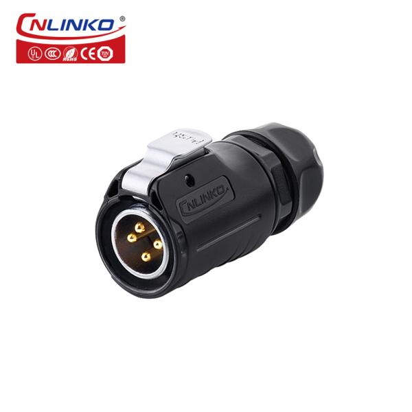 Quality CNLINKO Industrial Connector Plug and Socket 4 Pin Connector Male Female for for sale