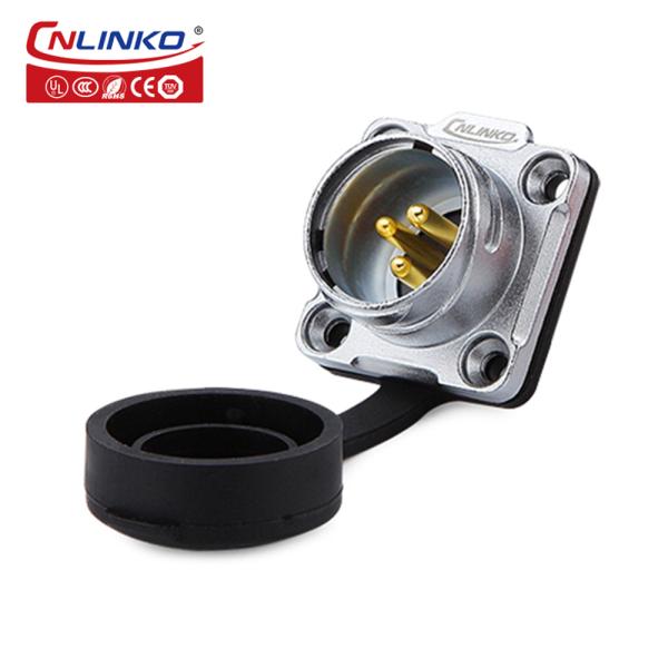 Quality Cnlinko 1 / 4 Bayonet Connect Metal Shell IP68 Waterproof Connector 20A 3 Pin for sale