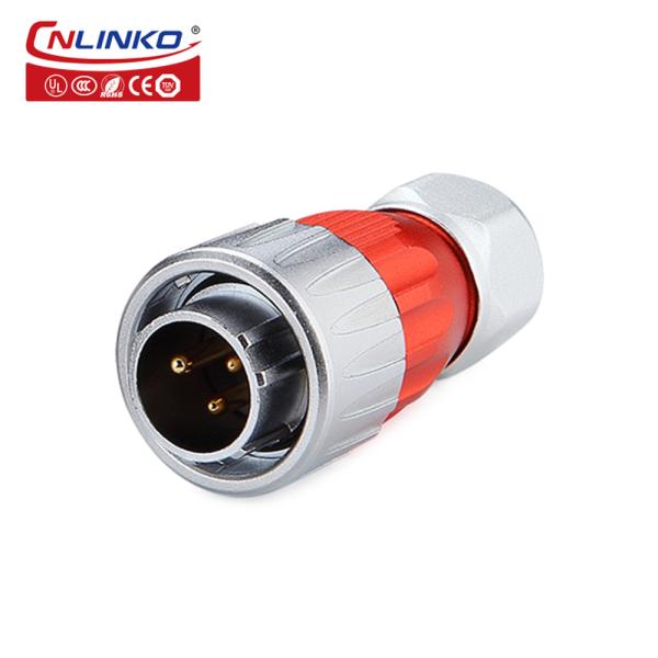 Quality Cnlinko 1 / 4 Bayonet Connect Metal Shell IP68 Waterproof Connector 20A 3 Pin for sale